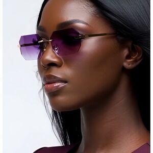 Accessories | Sunglasses Gradient Lenses Gold Frame Women Chic Shades ...
